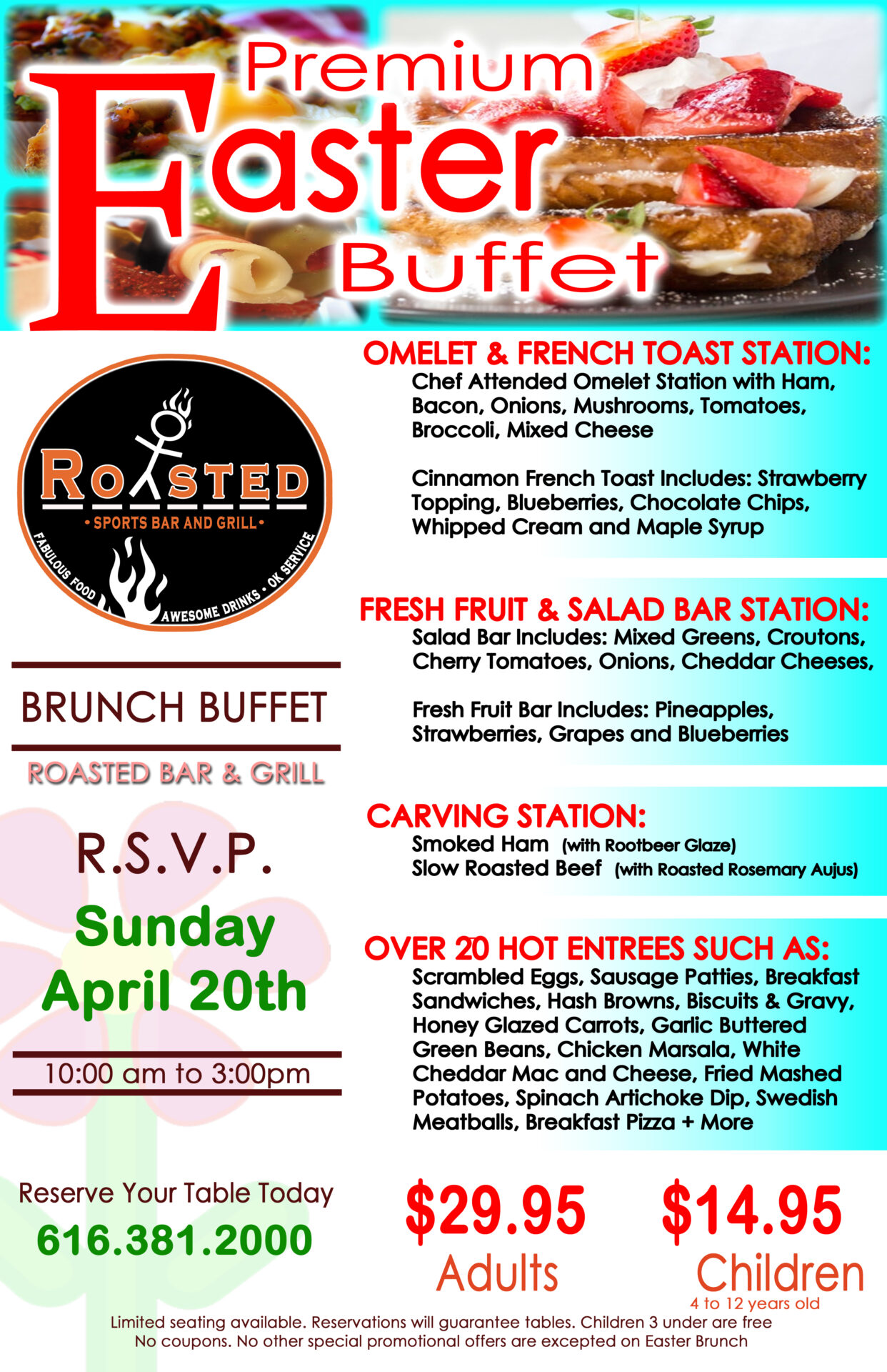Easter Menu 2025 - Roasted